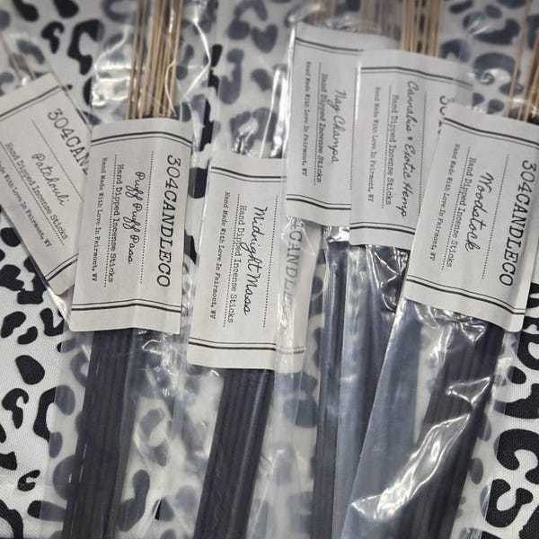 Hand Dipped Incense Sticks *10 Sticks per Bag* Choose Your Scent ...