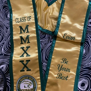 Grad Stole Grad Sash Custom Grad Stole - Etsy