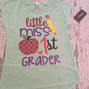 Back to School, Little Miss 1st Grader, School SVG, 1st Grade Svg, 1st ...