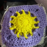 Tangled Inspired Sun Granny Square Pattern | Sun Granny Square Crochet ...