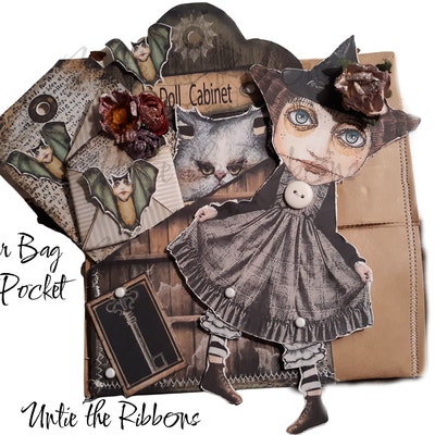 Steampunk Paper Doll Time Traveler Kitty Articulated Puppet Doll Toy ...