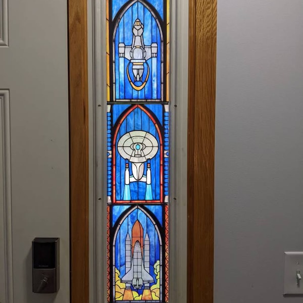 NASA Approved Space Shuttle - Stained Glass Window Cling - Etsy