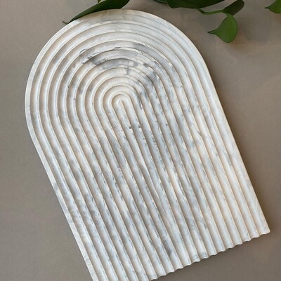 Large Concrete Arch Wave Tray Molds Plate Mat Mold Striped Thick ...