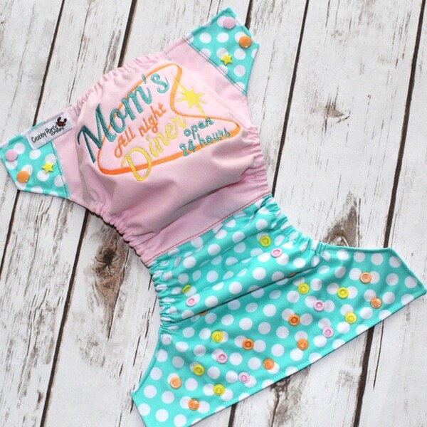 Moms All Night Diner Sign - Advertising Retro 50's Embroidery DESIGN ...