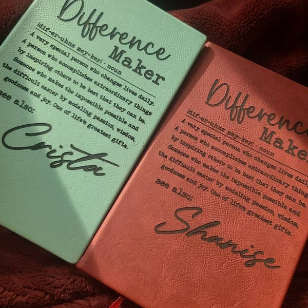 Personalized Difference Maker Journal, Custom Difference Maker ...