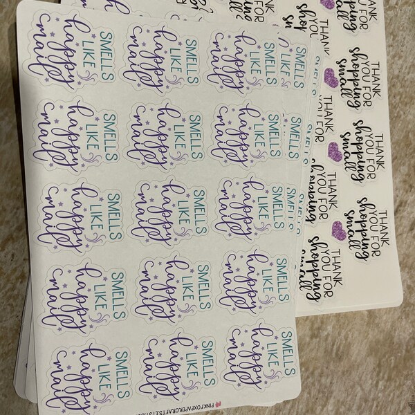 Smells Like Happy Mail Stickers, Small Business Stickers, Essential Oil ...