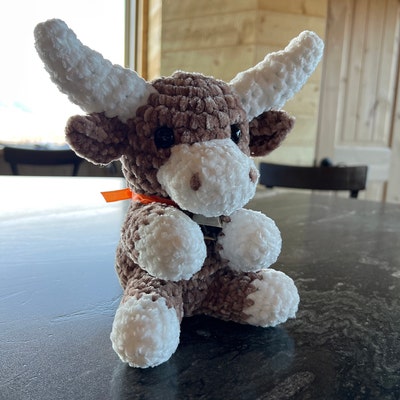 Fuzzy Cow Fuzzy Cow Crochet Cow Amigurumi Brown Cow Plush - Etsy