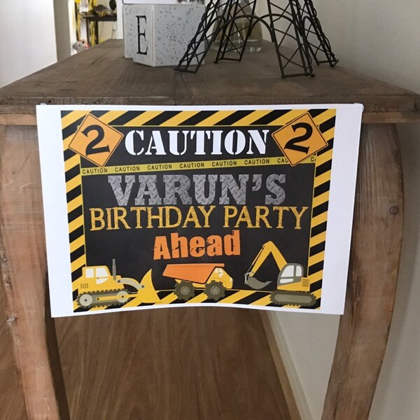 Printable CONSTRUCTION PARTY SIGN - Construction Birthday Party ...