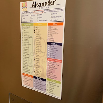 101 Food Checklist PDF Download for Baby Led Weaning From 101 Before ...