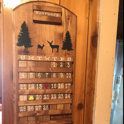 Deer Calendar,wooden Calendar, Perpetual Calendar, Wooden Sign ...