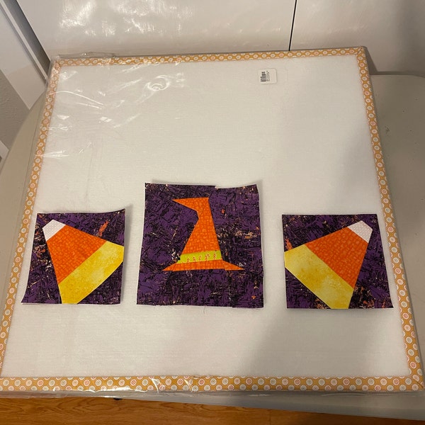 Foundation Paper Piecing Quilt Block, Witch Hat FPP Block, Spooky ...