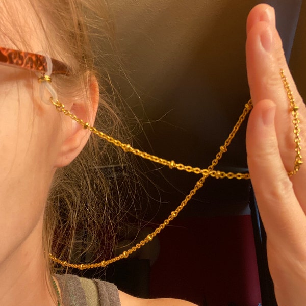 Loop Silver Eyeglass Chain,eyeglass Necklace, Silver Loop Lanyard ...