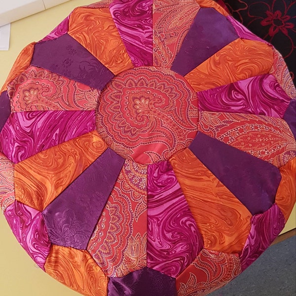 Patchwork Pouf PDF Sewing Pattern Moroccan Ottoman Pattern - Etsy