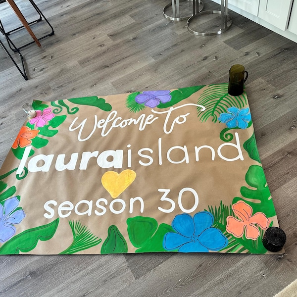 Painted Banner,kraft Paper Banner, Custom Hand Painted, Party Banner ... Painted Banner,kraft Paper Banner, Custom Hand Painted, Party Banner ...