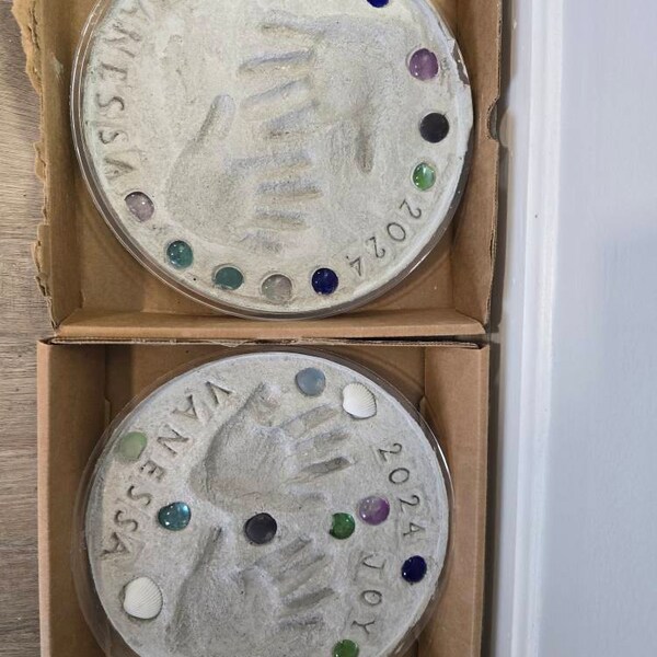 Outdoor Stepping Stone DIY Kit – Garden Cement Handprint Stone ...