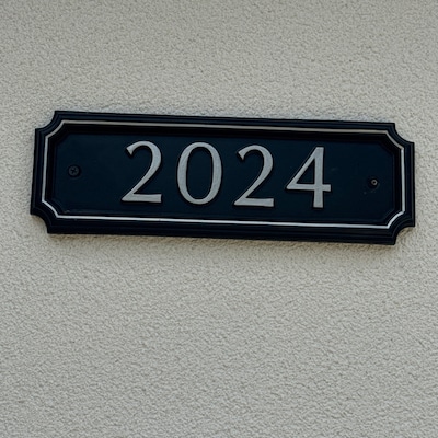 Personalised Solid Cast Resin House Name Sign Woodland Bouquet ...