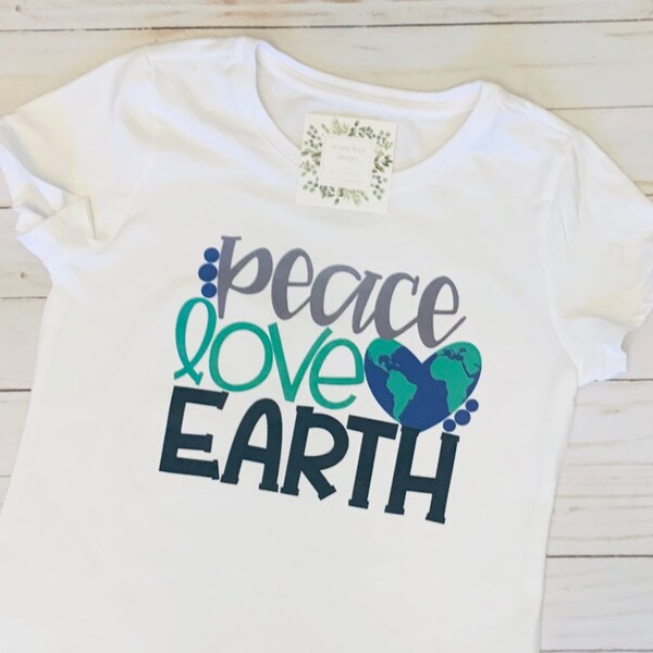 Peace Love Earth SVG, Earth Day SVG, SVG Cut File, Earth Svg, Earth Day ...