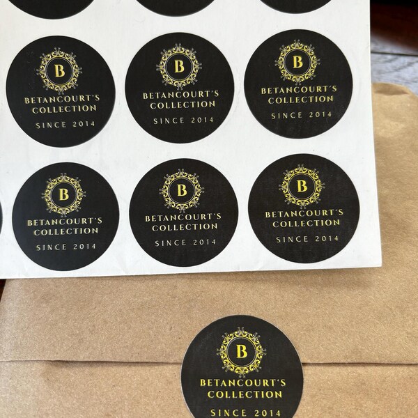 Custom GOLD Sticker Text Here GOLD FOIL, Clear Gloss Custom Gold Text ...