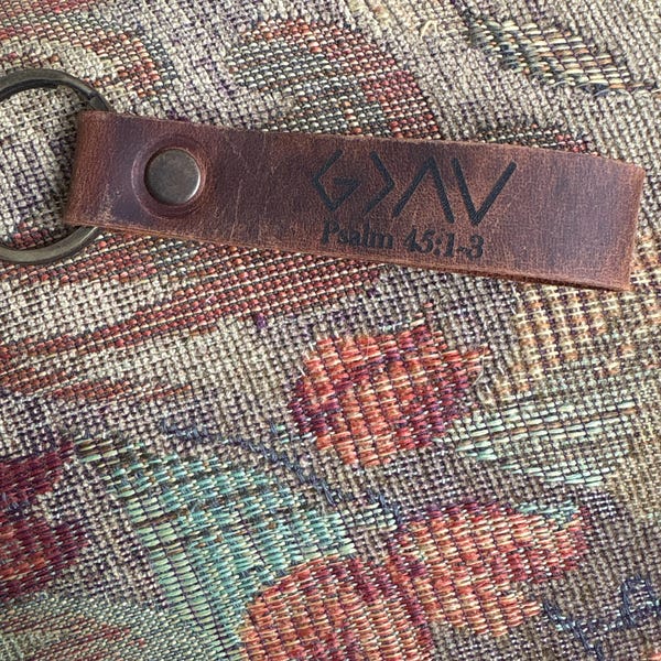 Be Strong and Courageous Inspirational Bible Verse Keychain, Engraved ...