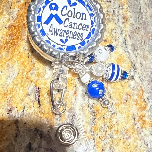 Colon Cancer Awareness Badge Reel - Awareness Badge Reels - Awareness ...