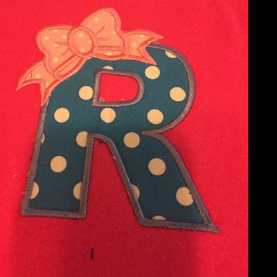 Bow Alphabet Letter Set A-Z Applique Machine Embroidery Design 4 Sizes ...