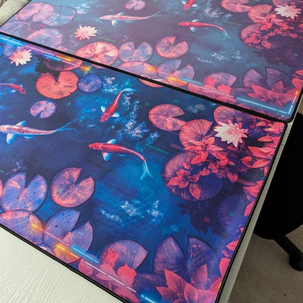 Teal and Gold Marble Deskmat, Desk Mat in 3 Sizes, Light Academia Desk ...