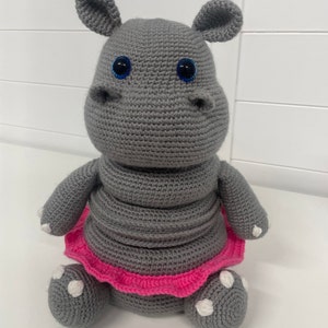 Hippo Stacking Toy Crochet Pattern Amigurumi Safari Animal - Etsy