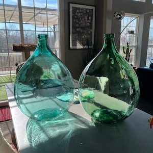 Demijohns 54 Liters Italian BLUE Glass Vase 66cm Demijohns XXL Vintage ...