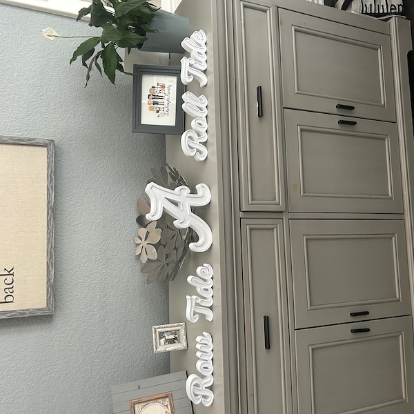 Alabama Roll Tide Logo Block Letter Shelf Decor | 3D Printed ...