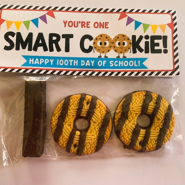 100 Days of School Treat Bag Topper Printable | One Smart Cookie Gift ...