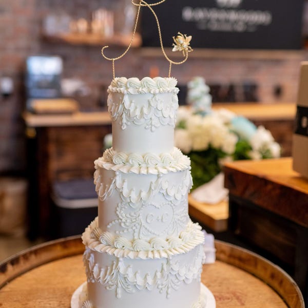 Sage Green Wedding Cake Topper, Wooden Cake Topper, Green Wedding ...