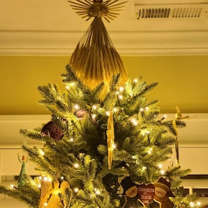 Tree Topper for Christmas.straw Stars.scandinavian Ornament.festive ...