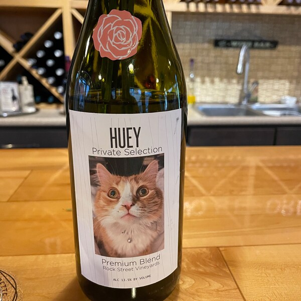 Personalized Dog or Cat Wine Label With Custom Story on the Back | Gift ...