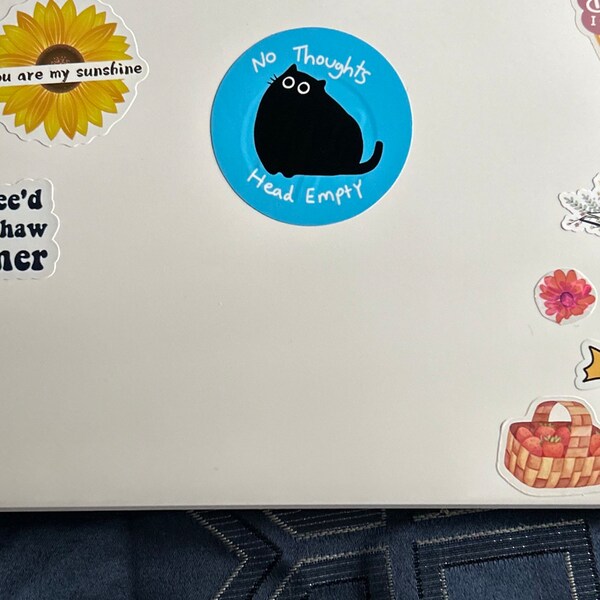 No Thoughts Head Empty / Cat Sticker / Vinyl Sticker / Journaling ...