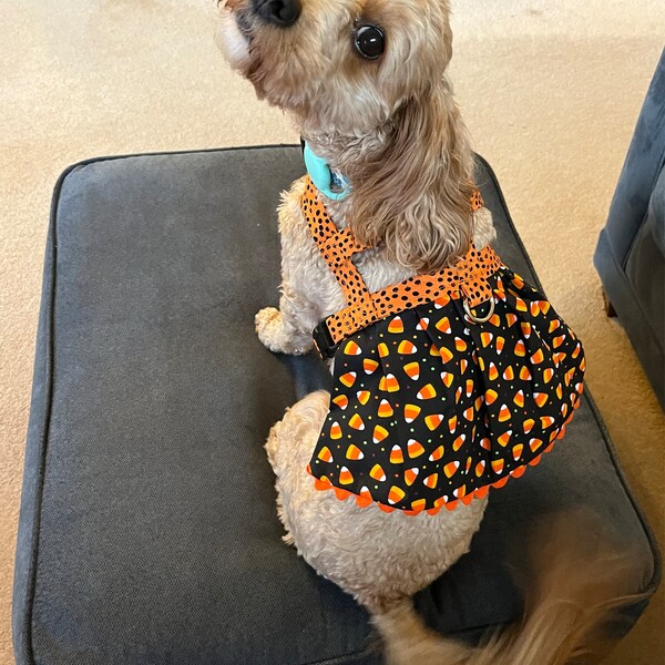 The Harlow // Halloween Dog Harness Dress, Dog Harness Dress, Dog Dress ...