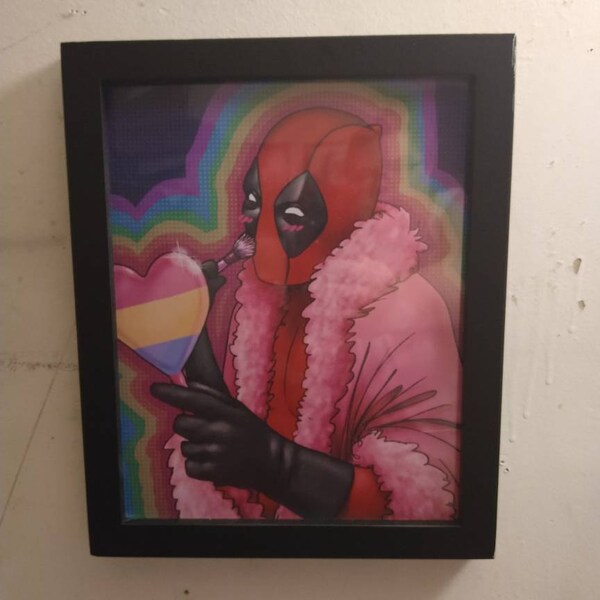 Pretty Deadpool - Marvel Inspired Print - Etsy