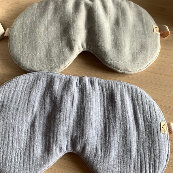 Oversized Linen Eye Sleep Mask Sleeping • Organic Oeko-tex Standard ...