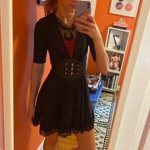 Skull dress Gothic dress dark witch witchy ritual dress | Etsy