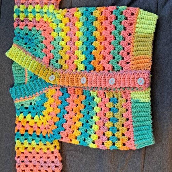 CROCHET PATTERN & VIDEO/ Mini Pop Cardigan Crochet Pattern / Easy Top ...