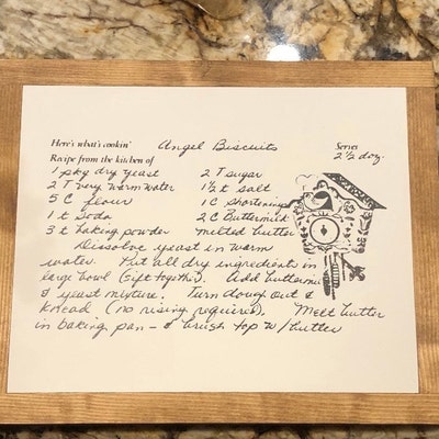 Recipe Card Sign, Custom Recipe Card, Handwritten Recipe, Handwritten ...