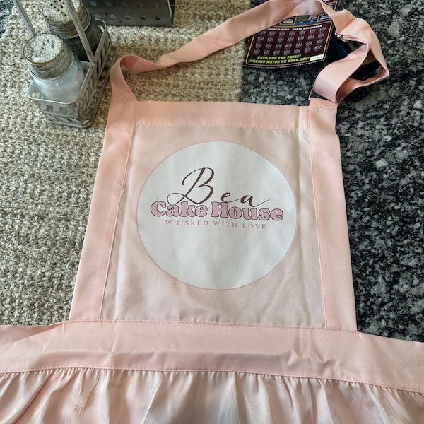Custom Logo Apron, Personalized Apron for Women, Business Logo Apron ...
