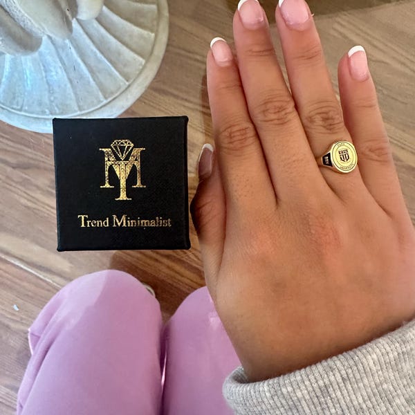 Oval Graduation Ring-tiny College Ring-class Rings-school Rings-senior ...