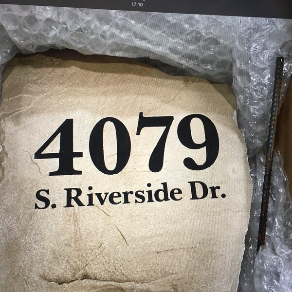 House Address Rock Standard- Engraved Stone - Custom Stone Personalized ...