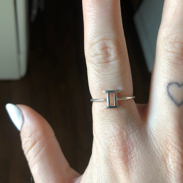 Zodiac Ring, Gemini Ring, Star Signs Ring, Birth Date Ring, Gemini ...