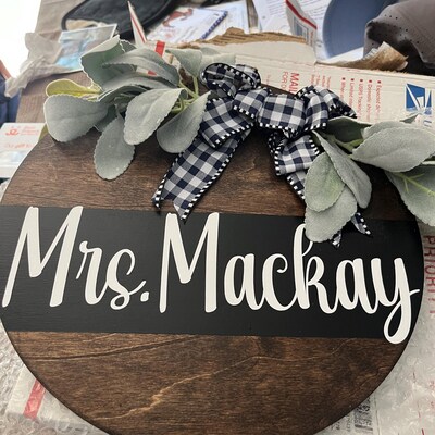 Personalized Teacher Custom Farmhouse Classroom Sign. Custom Teacher ...