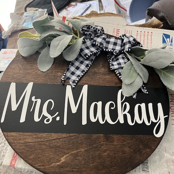 Personalized Teacher Custom Farmhouse Classroom Sign. Custom Teacher ...