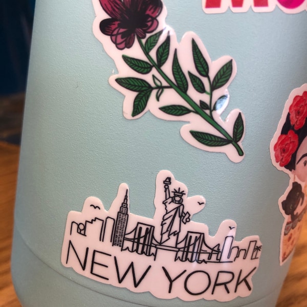 New York Skyline Vinyl Sticker, Manhattan,best Friend Gift, Birthday ...