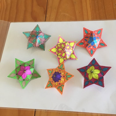 3D Star Ornaments to Color, Craft and Decorate Your Home for Christmas ...