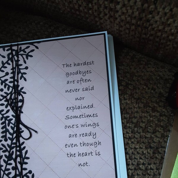 Handmade Sympathy Card. Bereavement. Grief. Loss of a Loved One ...