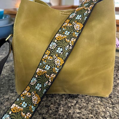 Slim Retro Purse Strap, Geometric Pattern, Replacement Crossbody Strap ...